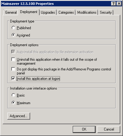 C.A.M. inc. - Deploying Mainsaver using a Group Policy