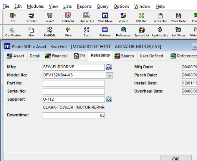 C.A.M. inc. - Track Asset Downtime within Mainsaver